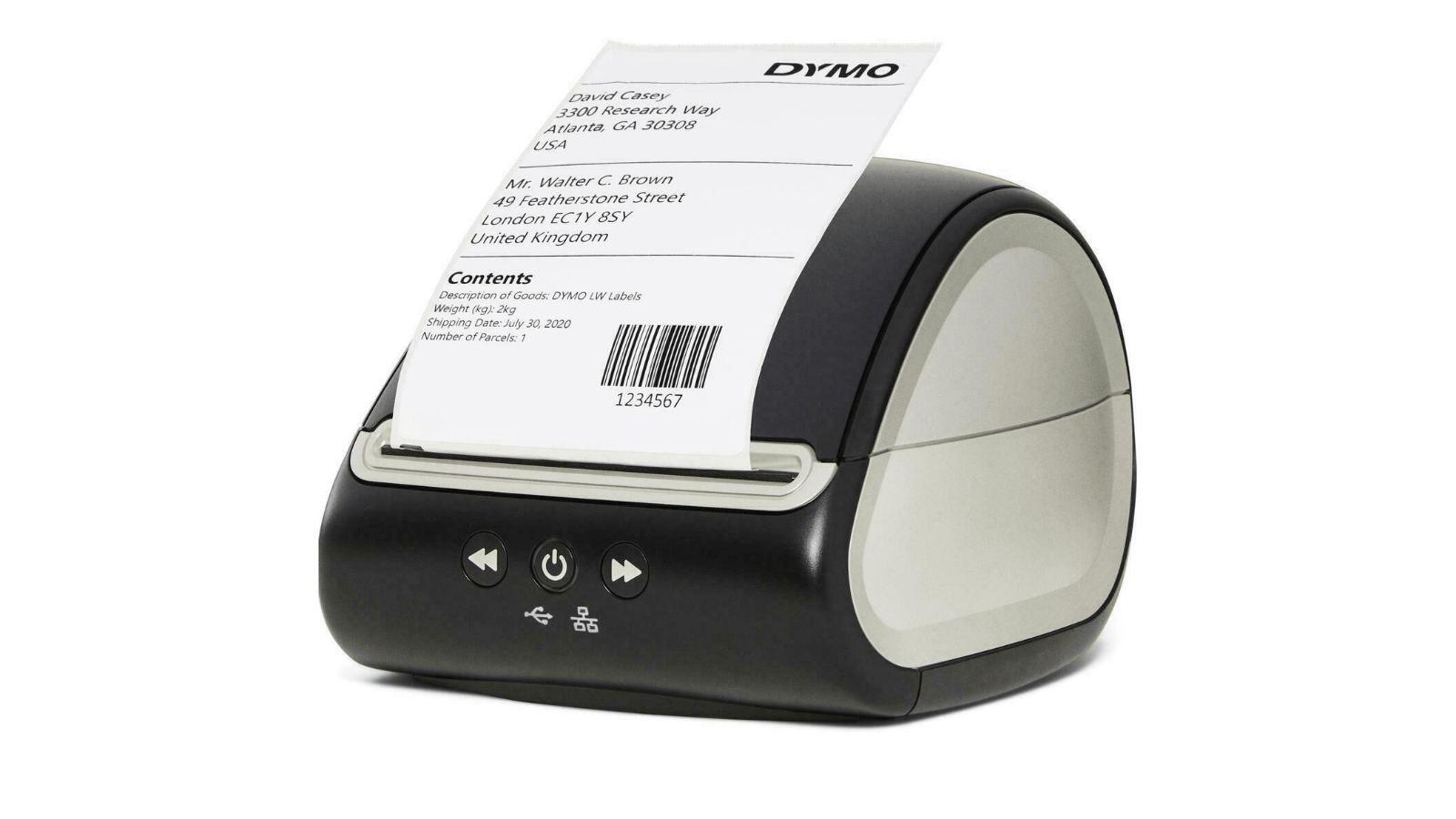 Dymo S0904980 e-Parcel Courier Label Writer 220 Shipping Label Roll ...