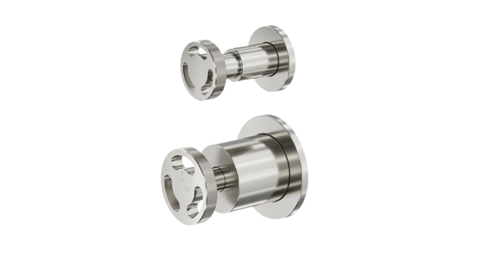 Linsol Dynamik 2-Plate Wall Mixer with Divertor - Brushed Nickel ...