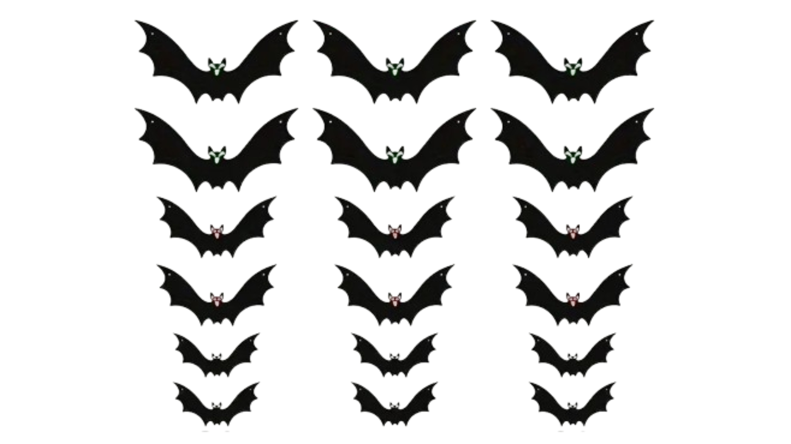 TM 18 Piece Batty Delights Charming Hanging Halloween Decoration ...