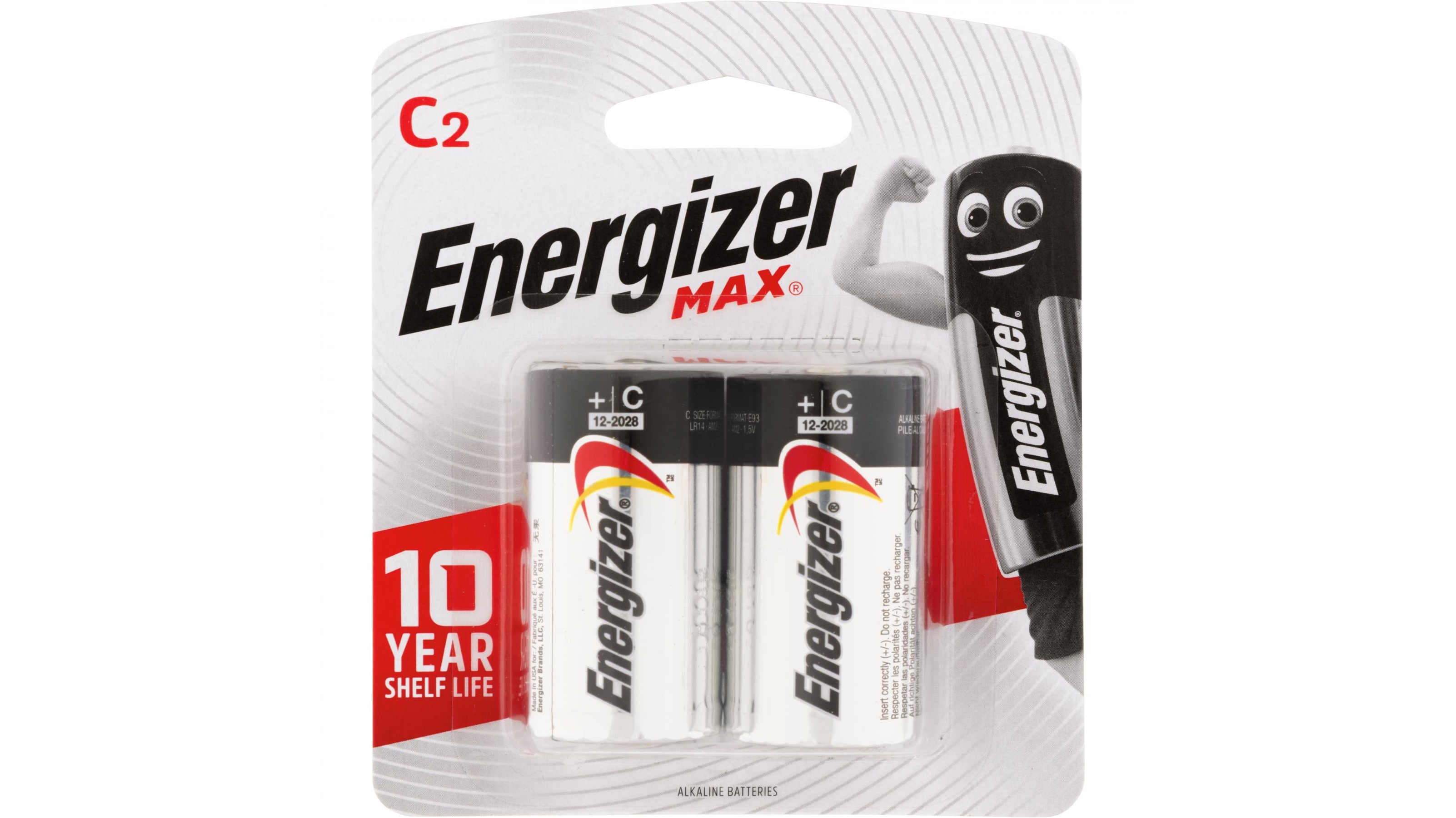 Energizer 2 Pack Max C Alkaline Battery | Harvey Norman