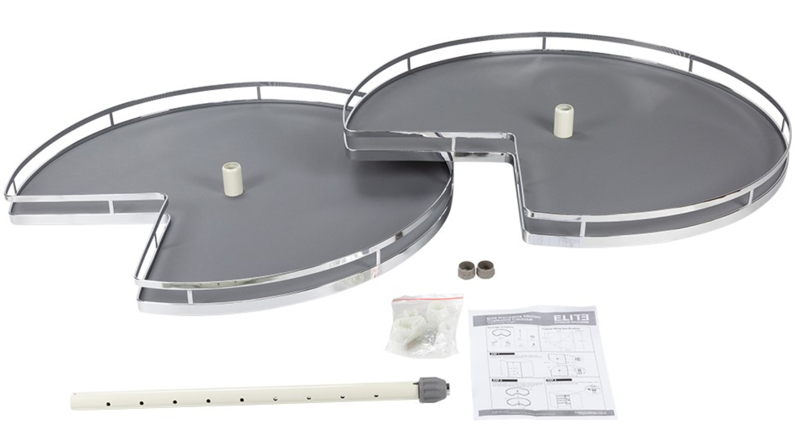 Elite Kitchen Height Adjustable 270 Degrees Cupboard Carousel | Harvey ...