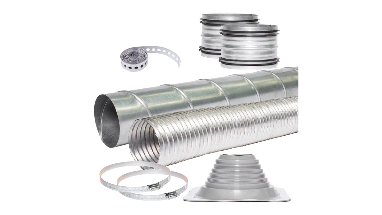 Sirius 15cm Ducting Kit for Extraction Through a Metal Roof with the ...