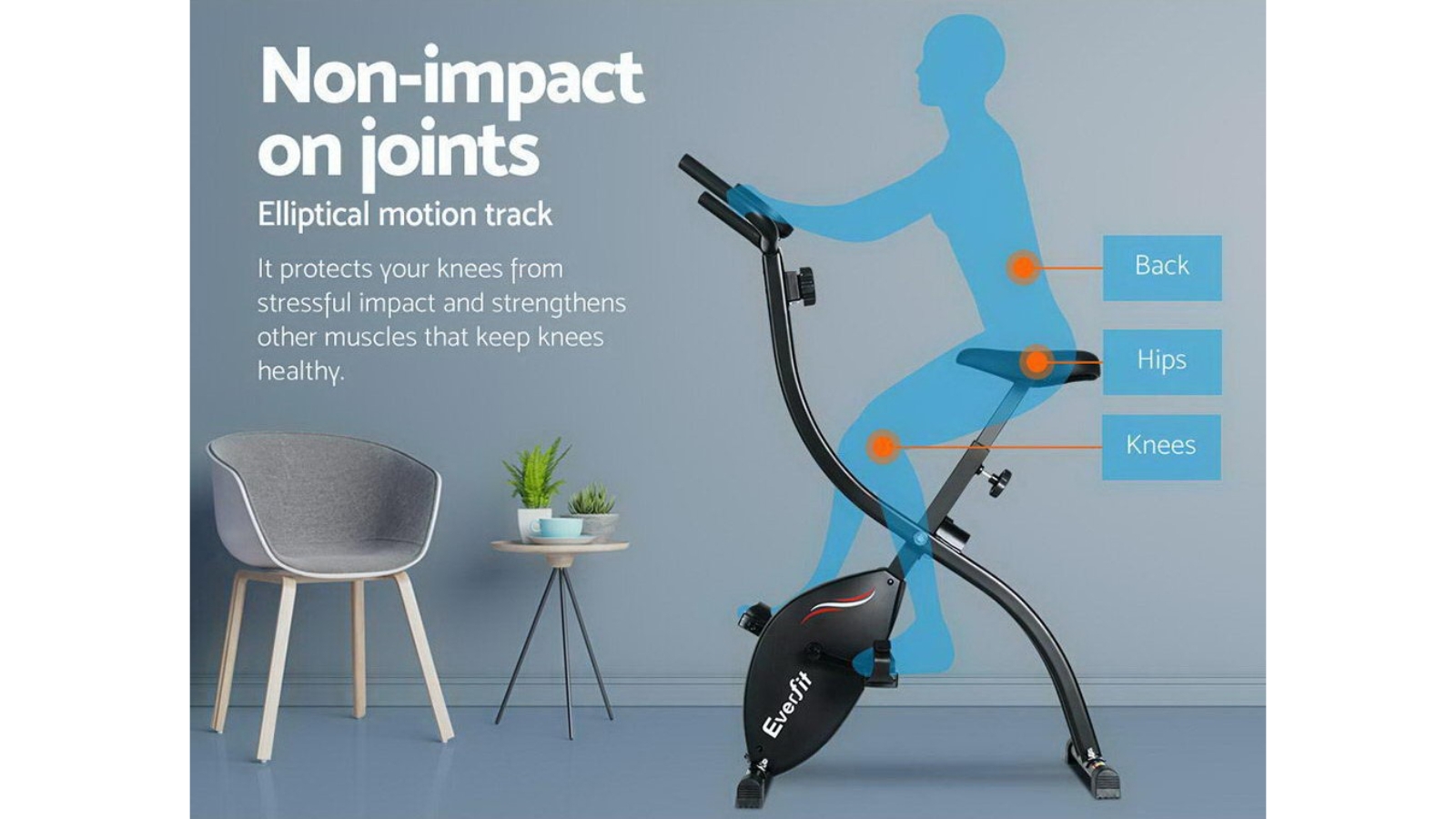 Everfit X-Bike Fitness Exercise Bike - Black | Harvey Norman