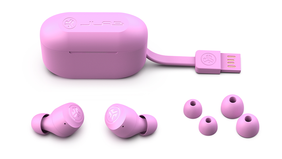 JLab GO Air POP True Wireless Earbuds - Pink | Harvey Norman