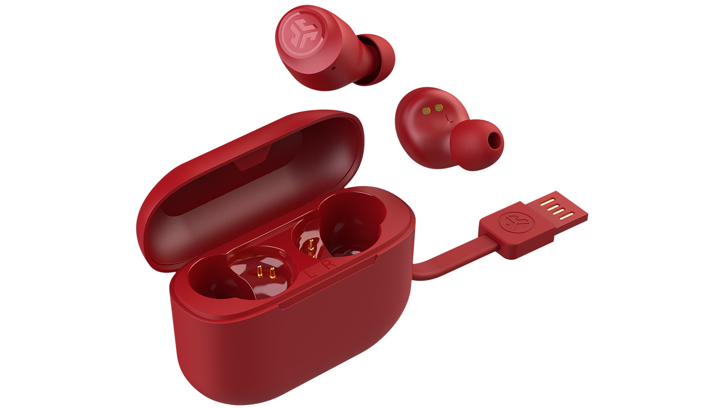 JLab GO Air POP True Wireless Earbuds - Red | Harvey Norman