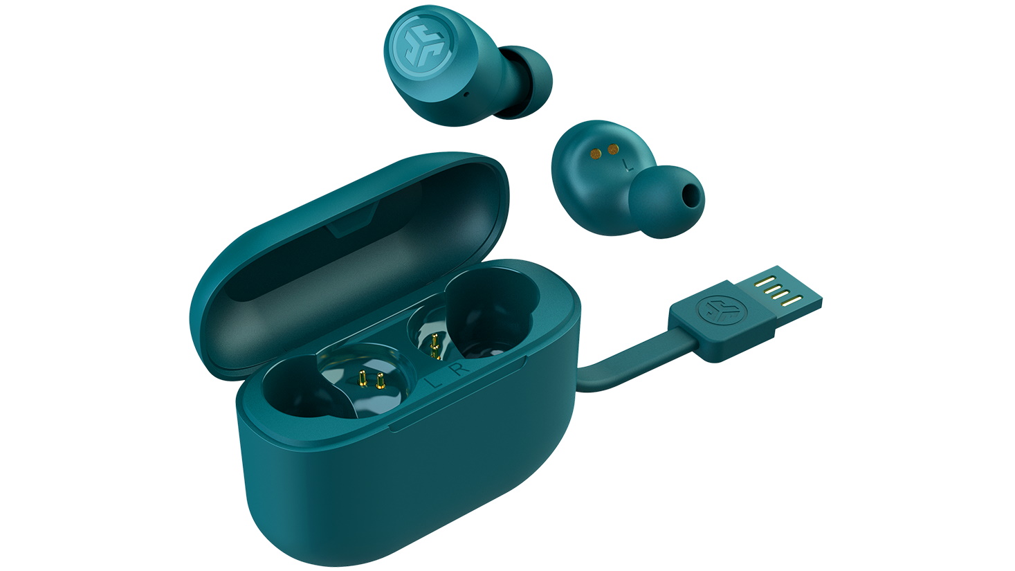 JLab GO Air POP True Wireless Earbuds - Teal | Harvey Norman