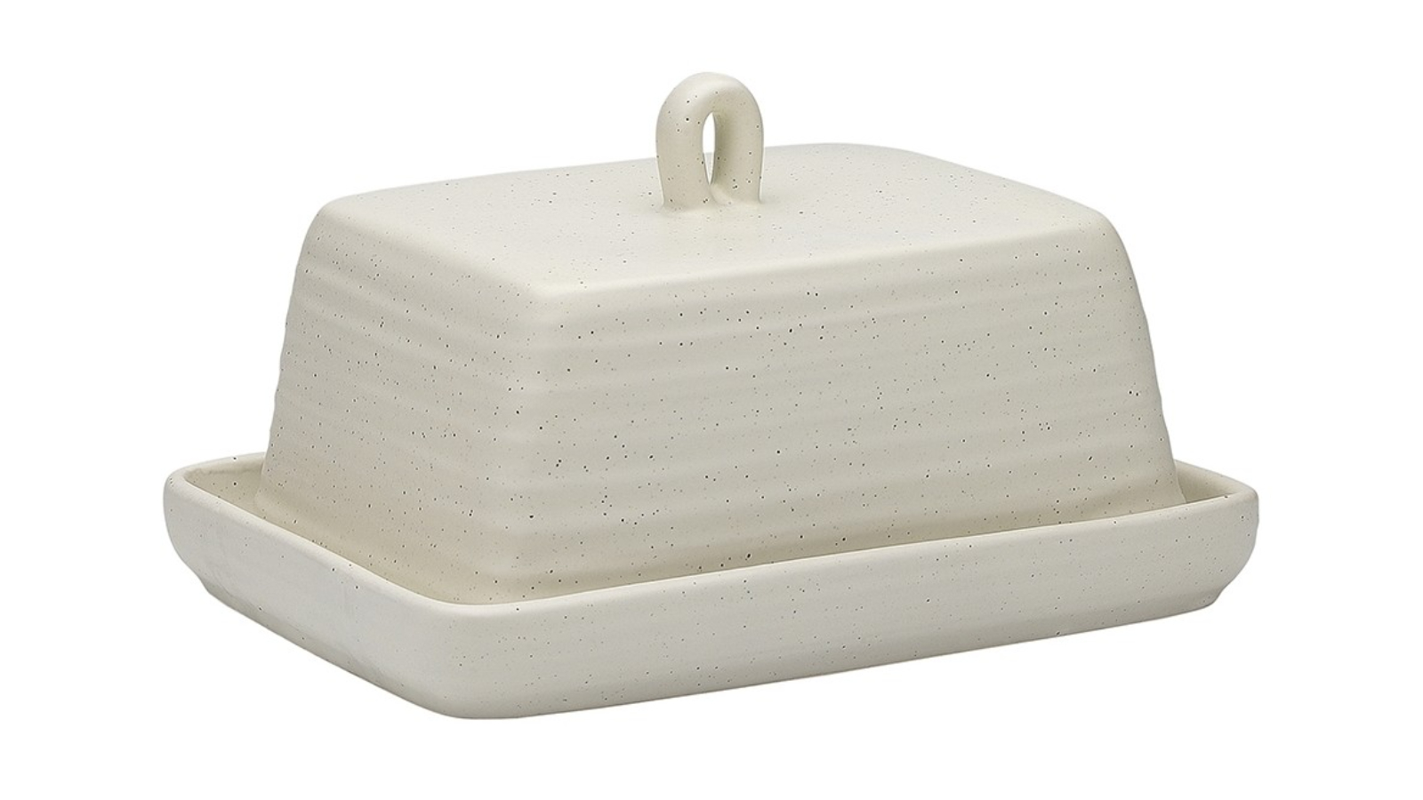 Ecology Stoneware Ottawa Rustic Butter Dish and Tray with Handle ...