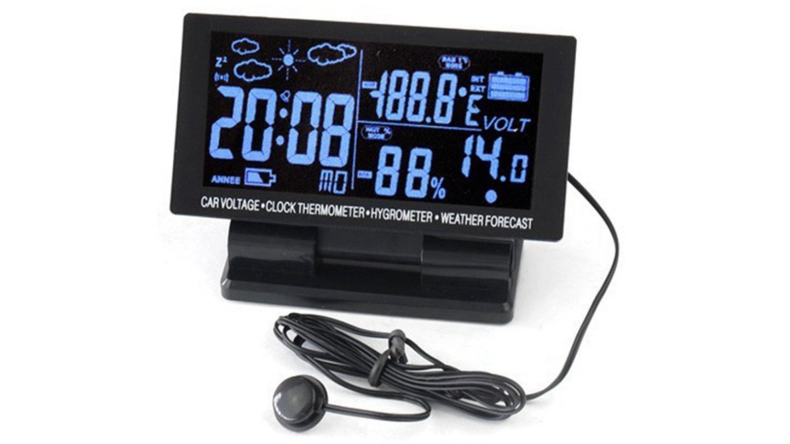 TODO 12V In Car Digital Weather LCD Temperature Humidity Clock | Harvey ...