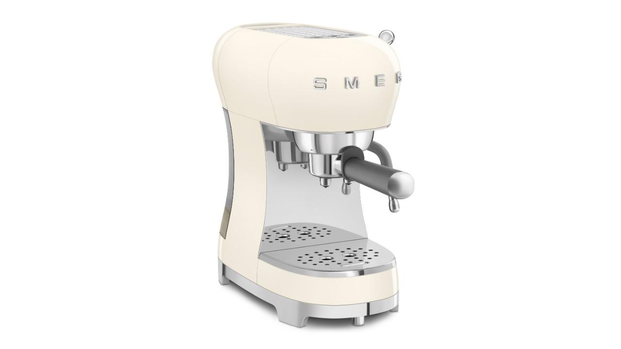 Smeg 50's Style Manual Coffee Machine - Cream | Harvey Norman