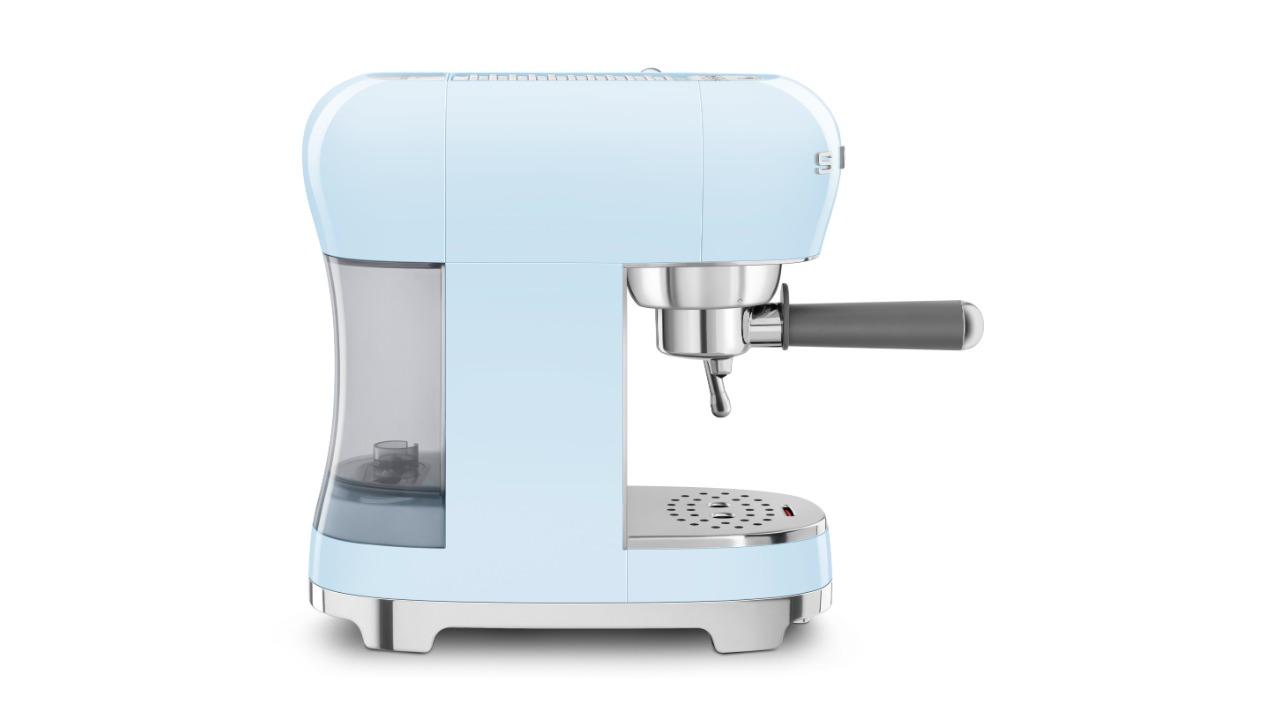 Smeg 50's Style Manual Coffee Machine - Blue | Harvey Norman