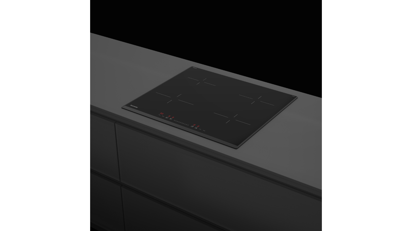 Euromaid 60cm 4 Zone Touch Control Induction Cooktop | Harvey Norman
