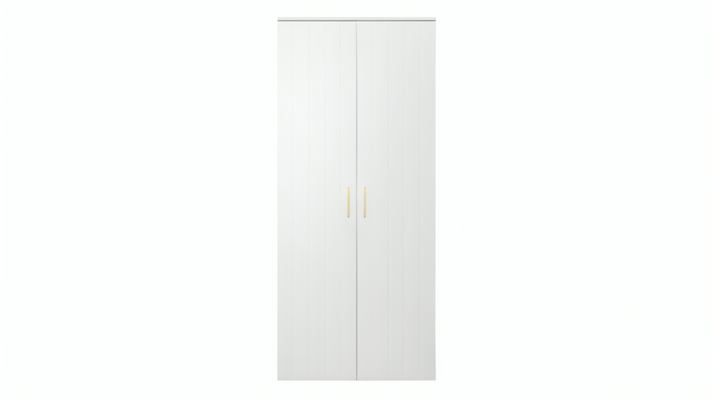 European Cabinetry Stockholm White Vj Panel Cupboard Storage - Brass ...