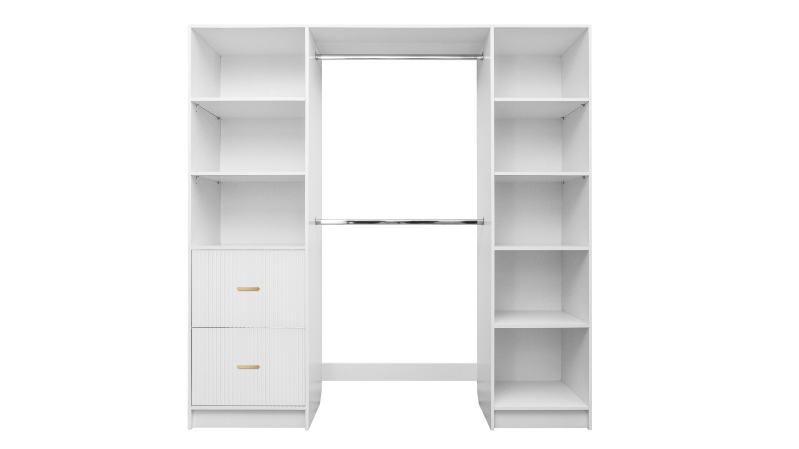 European Cabinetry White Hamptons Oval Basel Walk-in Wardrobe Kit ...
