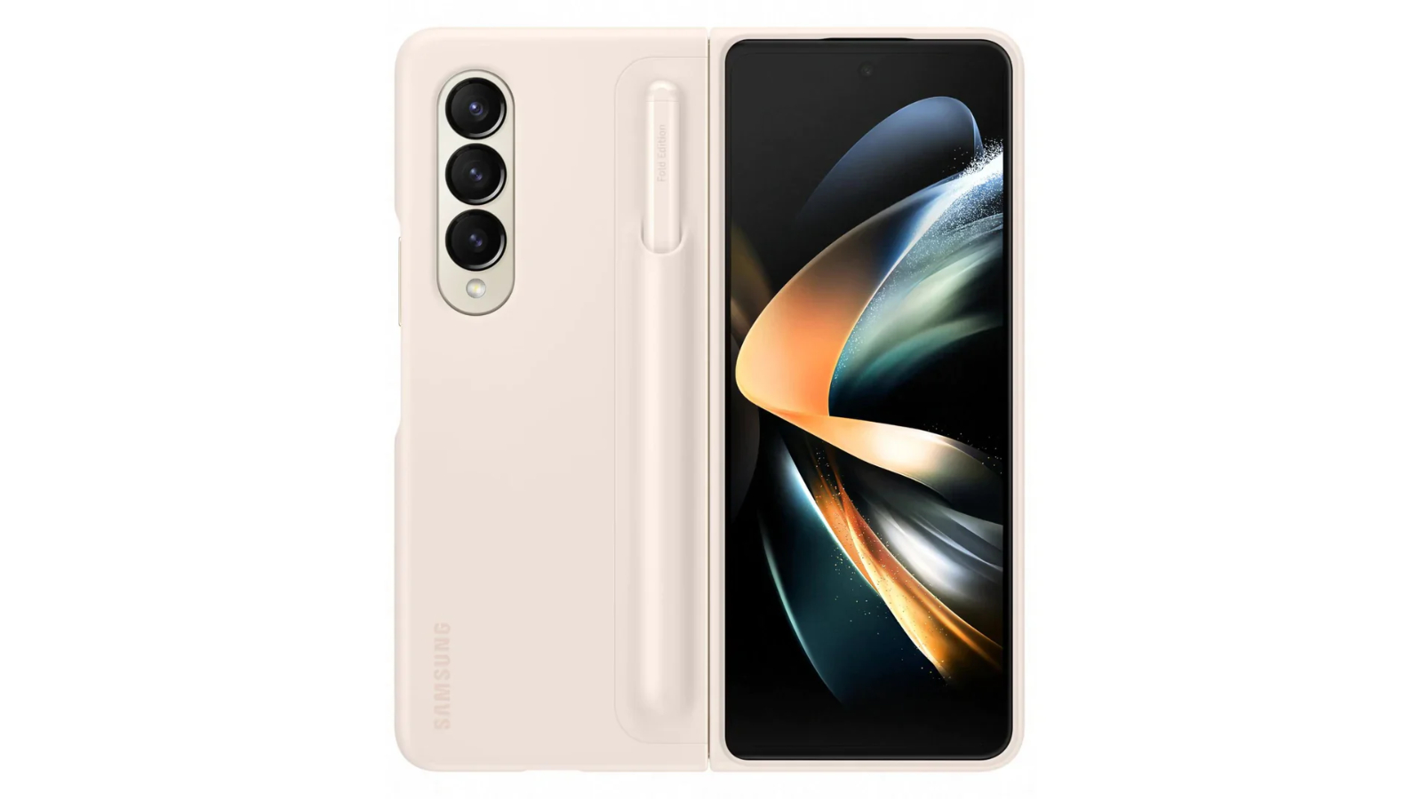 Samsung Standing Cover with Pen for Galaxy Z Fold4 - Sand | Harvey Norman