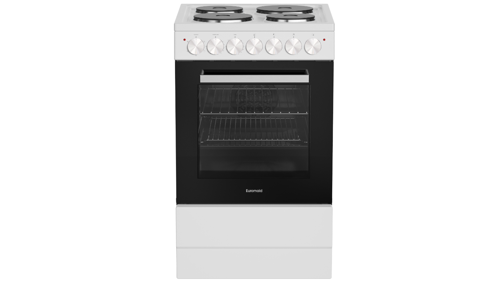 Euromaid 50cm 5 Function Electric Freestanding Cooker - White | Harvey ...
