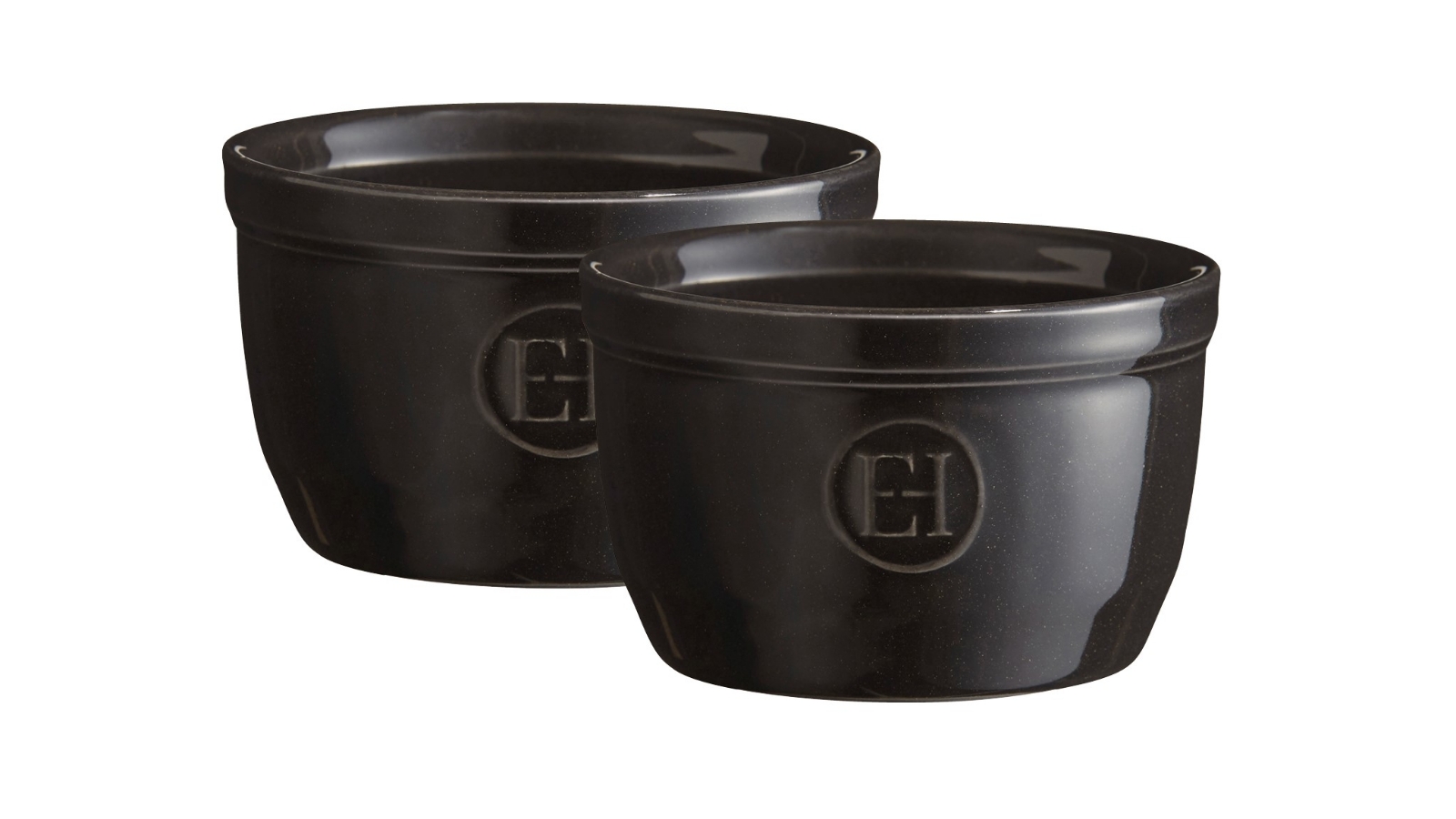 Emile Henry Set of 2 9cm Ramekin - Charcoal | Harvey Norman