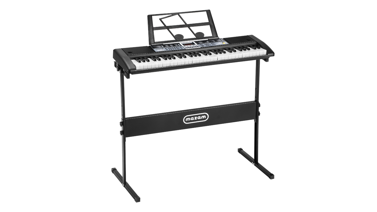 Mazam 61 Keys Electronic Lighted Piano Keyboard Holder Stand | Harvey ...