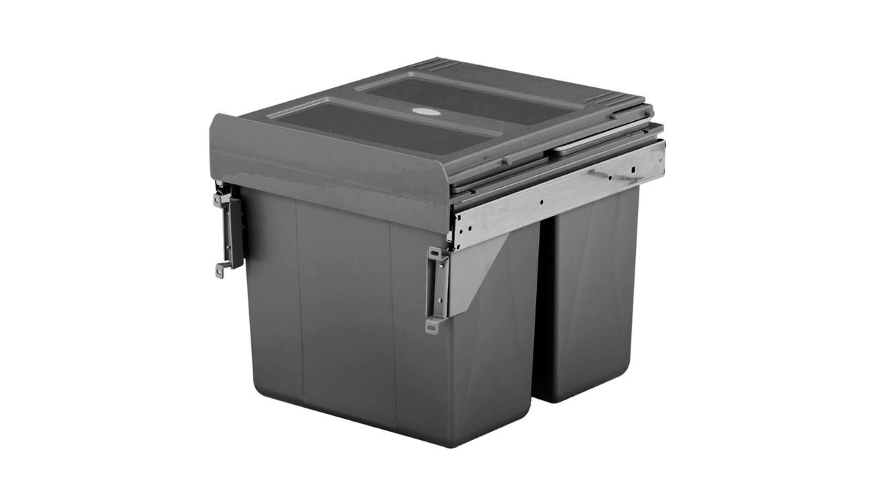 Elite Valet 32 Litre Dual Pull Out Rubbish Bin with Soft Close for a ...