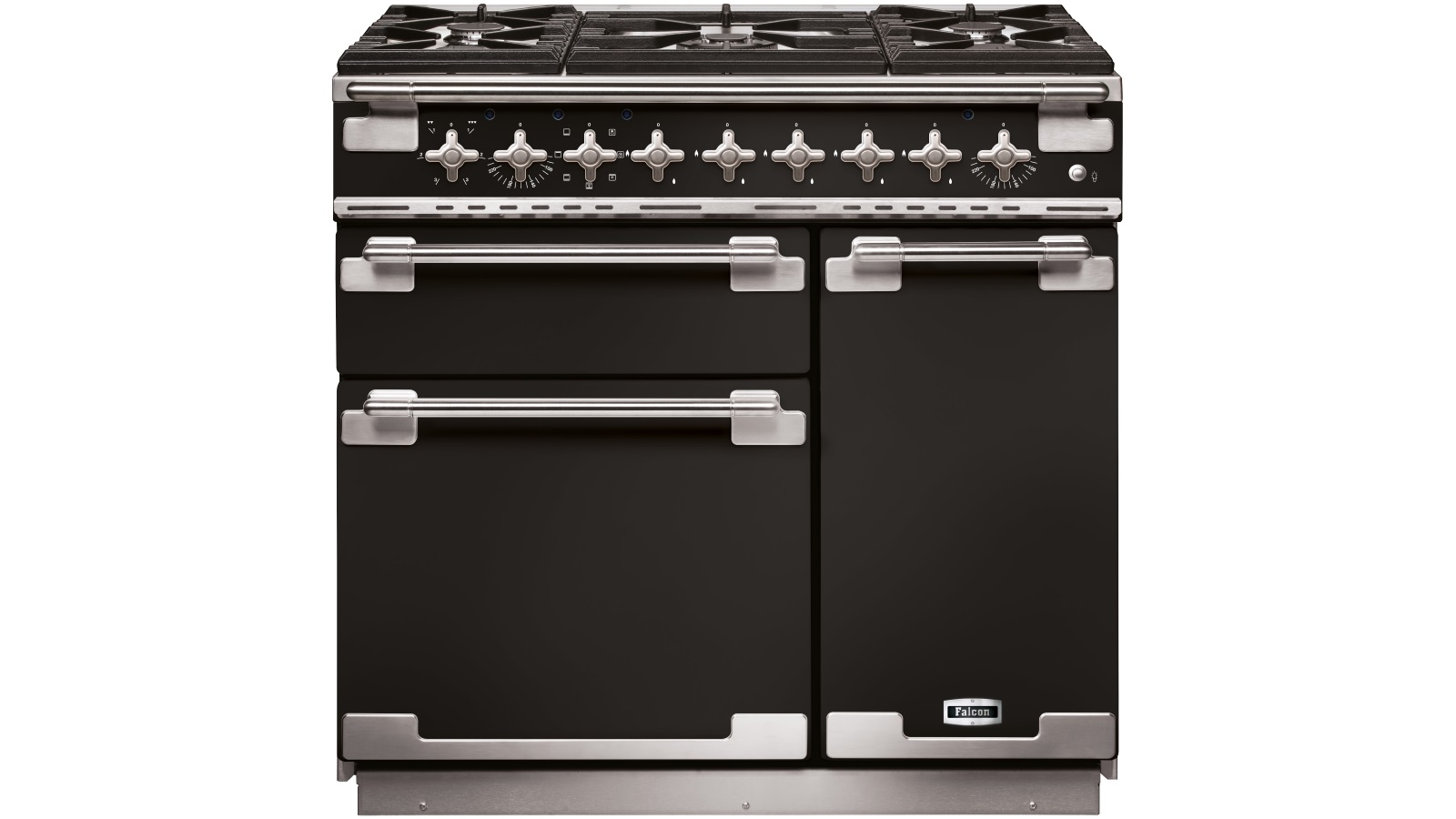 Falcon Elise 900mm Dual Fuel Freestanding Cooker - Black/Nickel ...