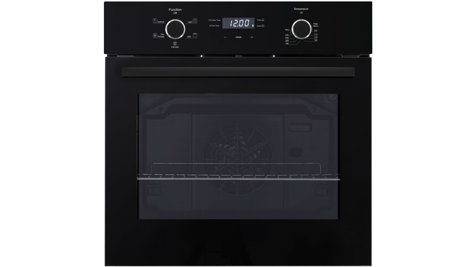 Emilia 600mm 5 Function Black Electric Fan Forced Oven Harvey Norman