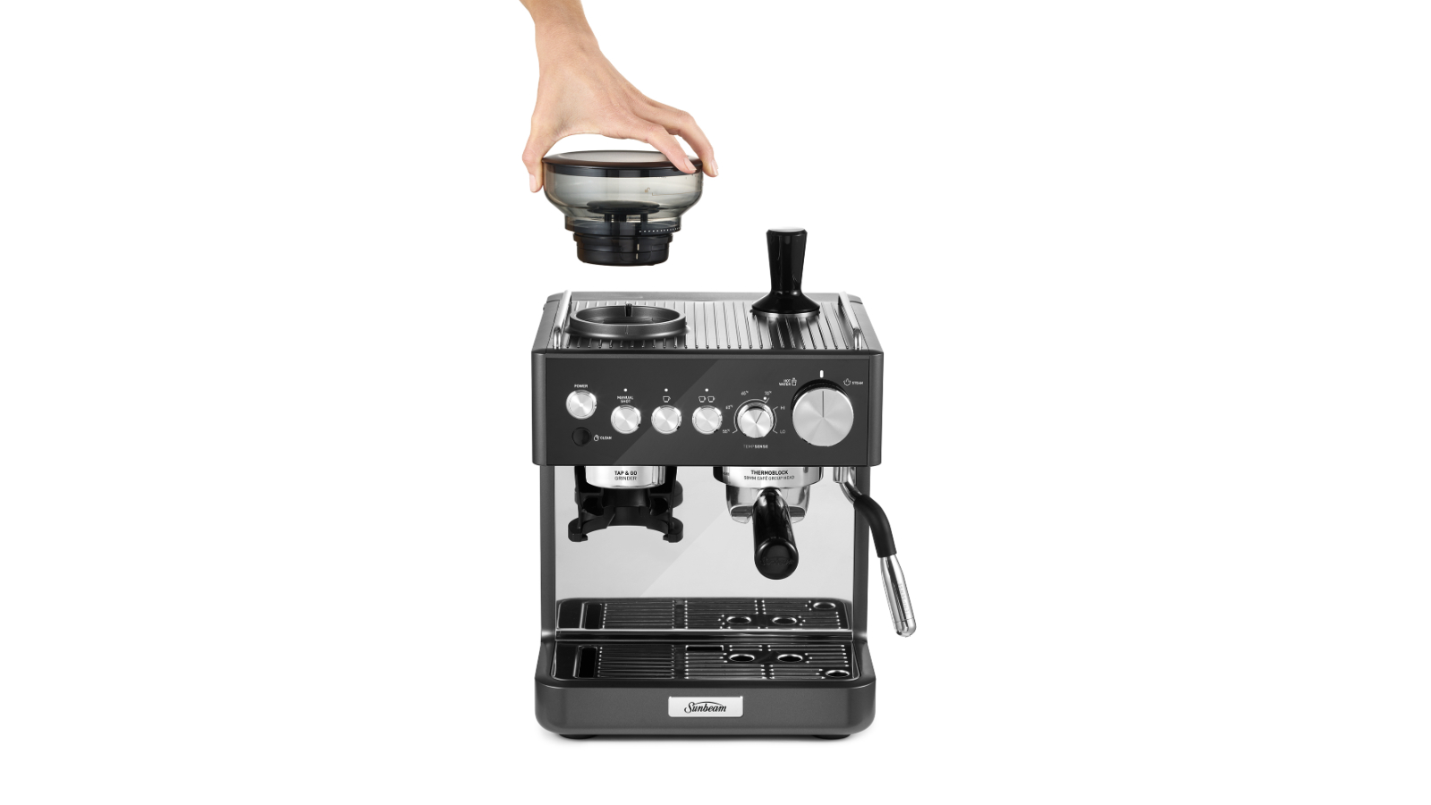 Sunbeam Origins Sense Coffee Machine - Grey | Harvey Norman