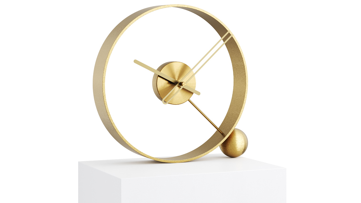 Mclocks Endless Matte Gold/Gold Table Clock | Harvey Norman