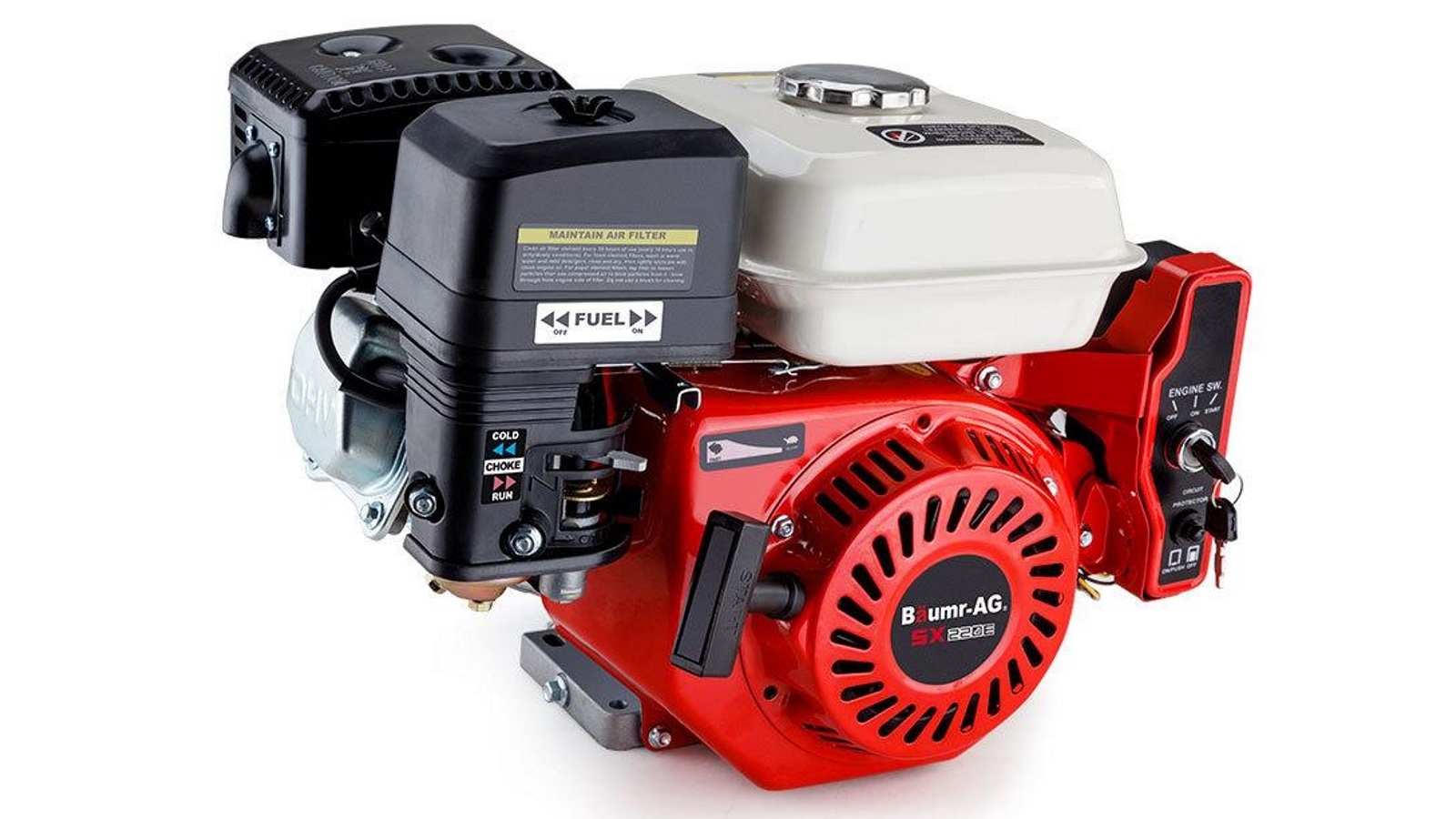 Baumr-AG 7HP Petrol Engine Stationary Motor OHV Horizontal Shaft ...