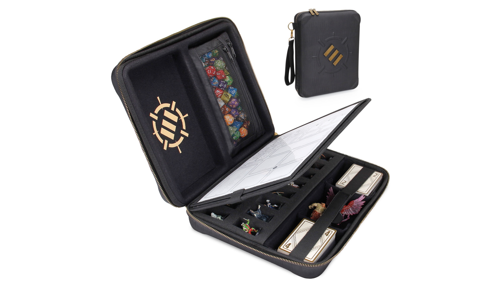 Enhance Tabletop RPG Organiser Case - Black | Harvey Norman