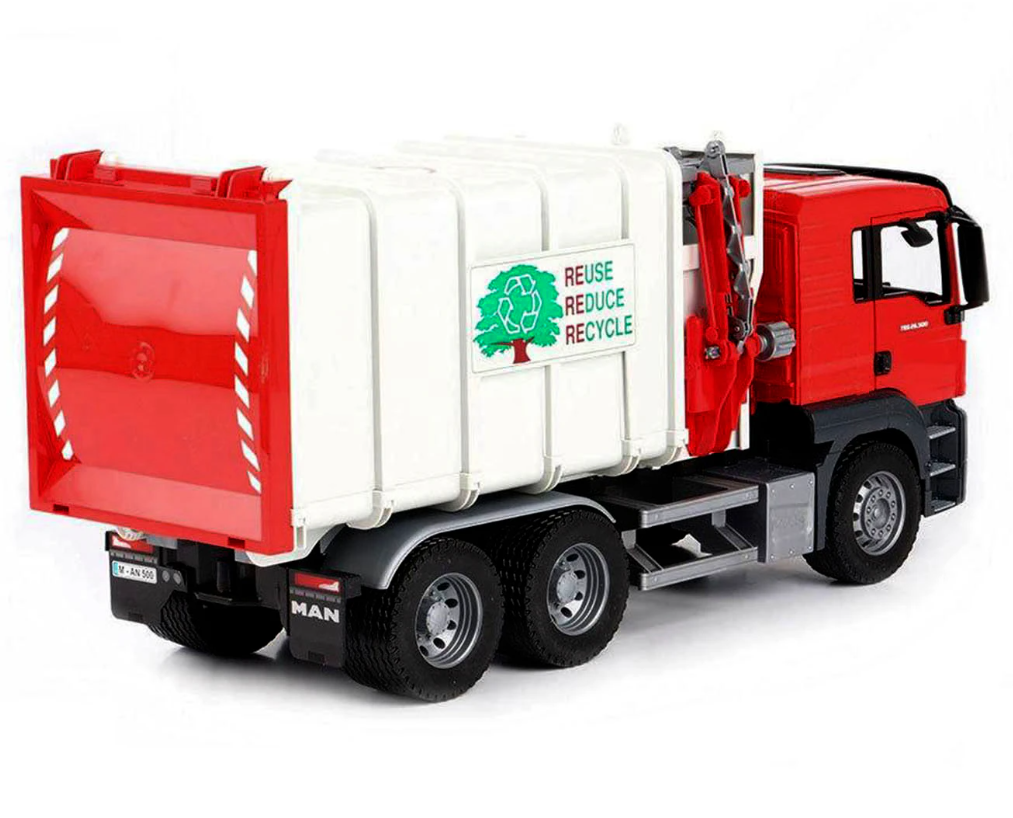 Bruder Commercial MAN TGS Side Loading Garbage Truck | Harvey Norman