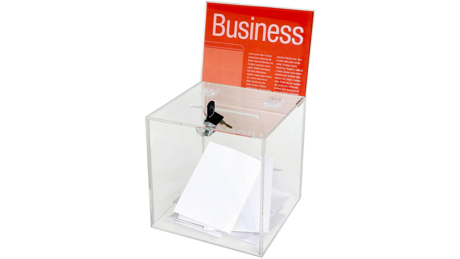 Esselte Large Ballot Box Lockable - Clear | Harvey Norman