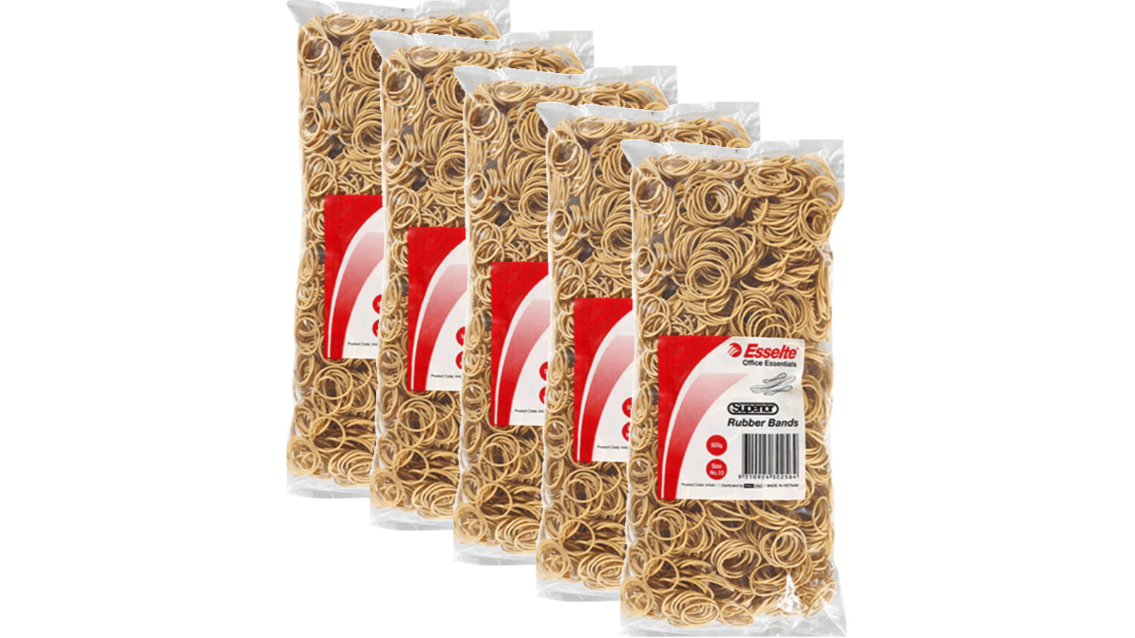Superior Size No. 10 Pack of 5 Rubber Band Bag - 500g | Harvey Norman