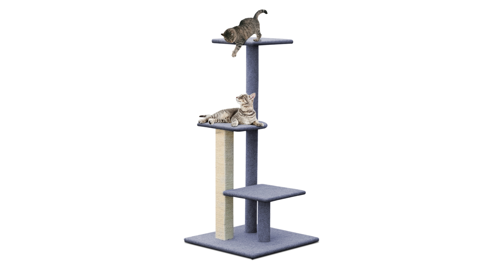 i.Pet 124cm Cat Scratching Post - Grey | Harvey Norman