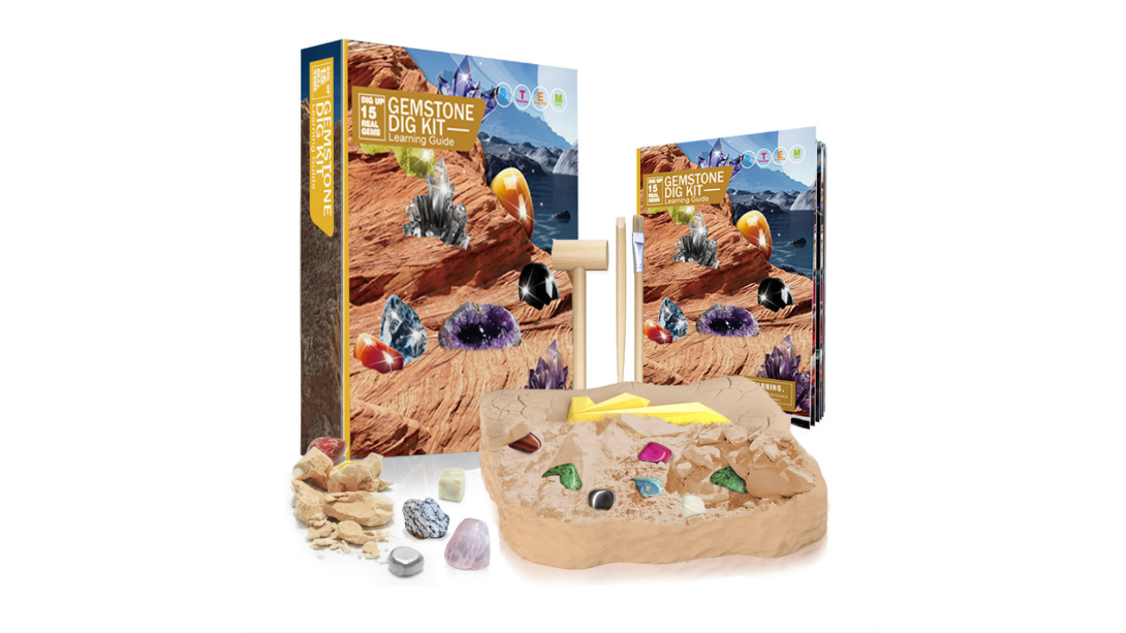 Megajoy STEM Gem Mining Treasure Digging Kit Educational Toy | Harvey ...
