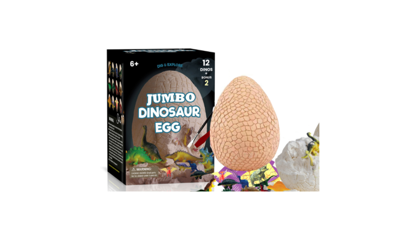 Megajoy Jumbo Dinosaur Egg Archaeological Excavation Dig Kit | Harvey ...