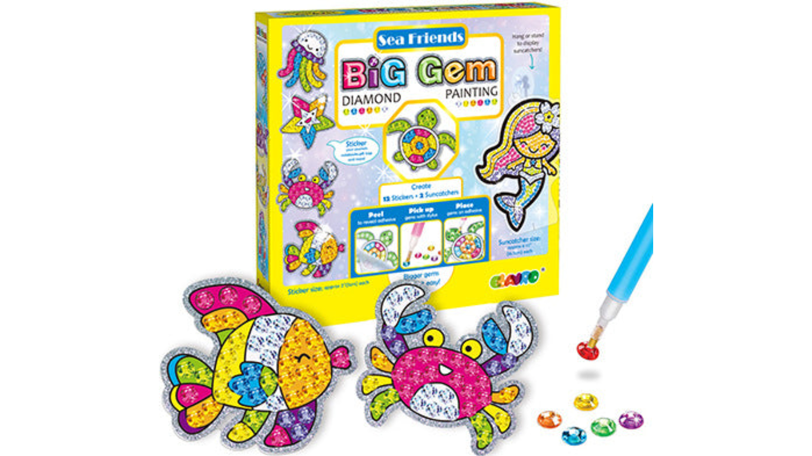Megajoy Magical Big Gem Painting DIY Arts and Crafts for Kids - Sea ...