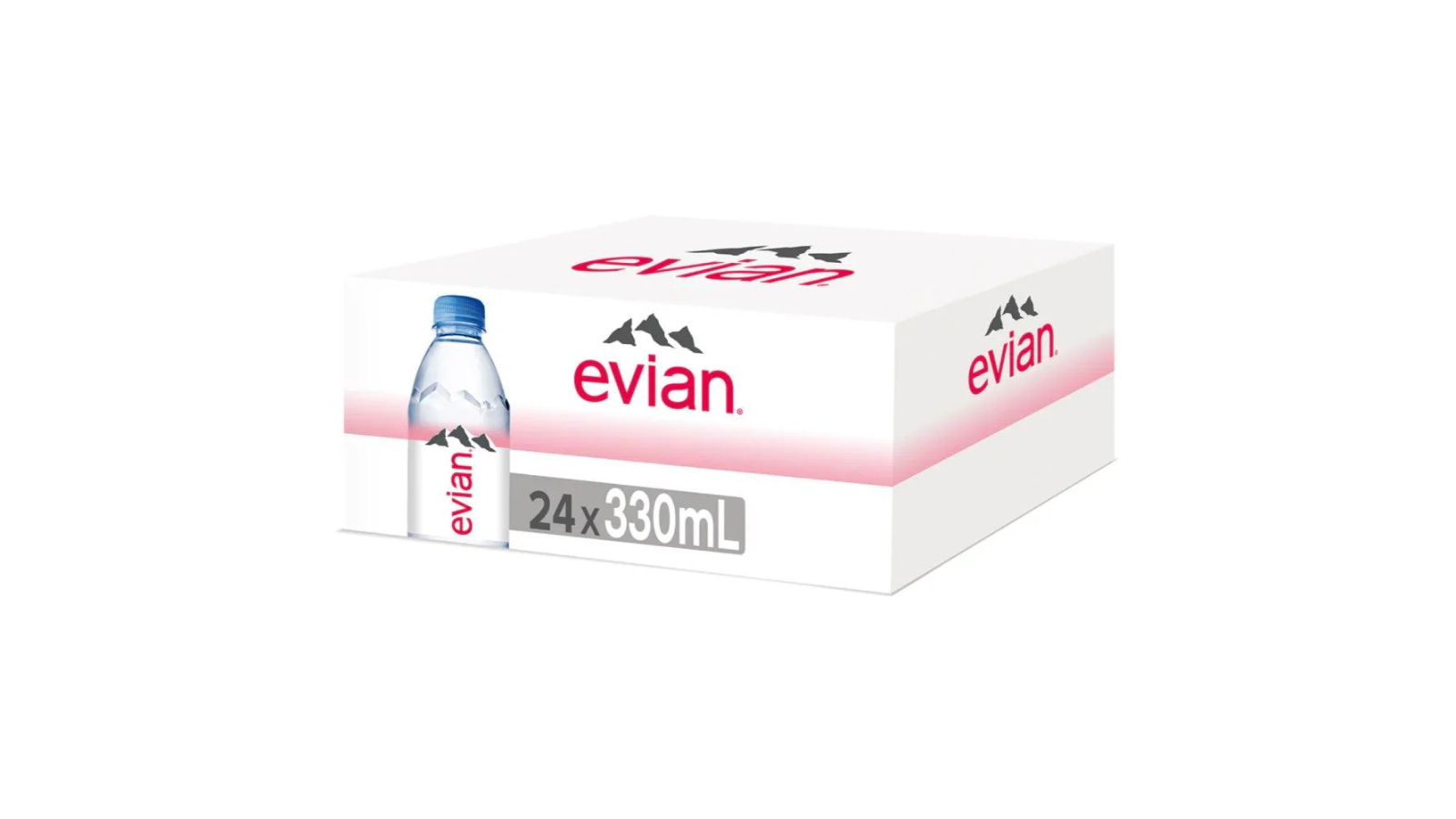 Evian Box of 24 Natural Mineral Water Bottle - 330ml | Harvey Norman