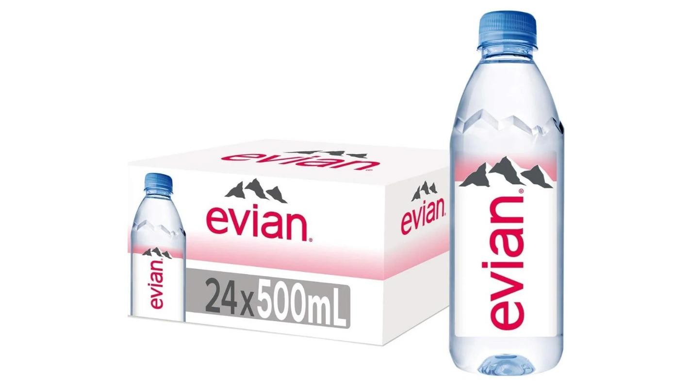 Evian Box of 24 Natural Mineral Water Bottle - 500ml | Harvey Norman