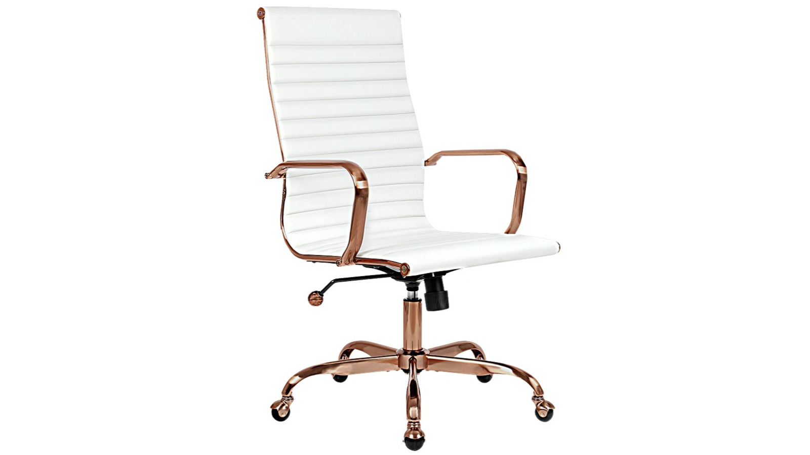 Aaron Furb Executive Office Chair Ergonomic High-Back PU Leather - Rose ...
