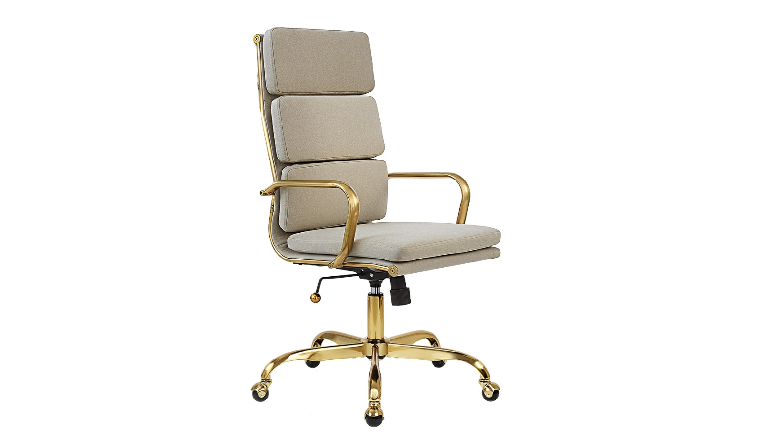 Furb Fabric High Back Executive Office Chair - Gold Beige | Harvey Norman