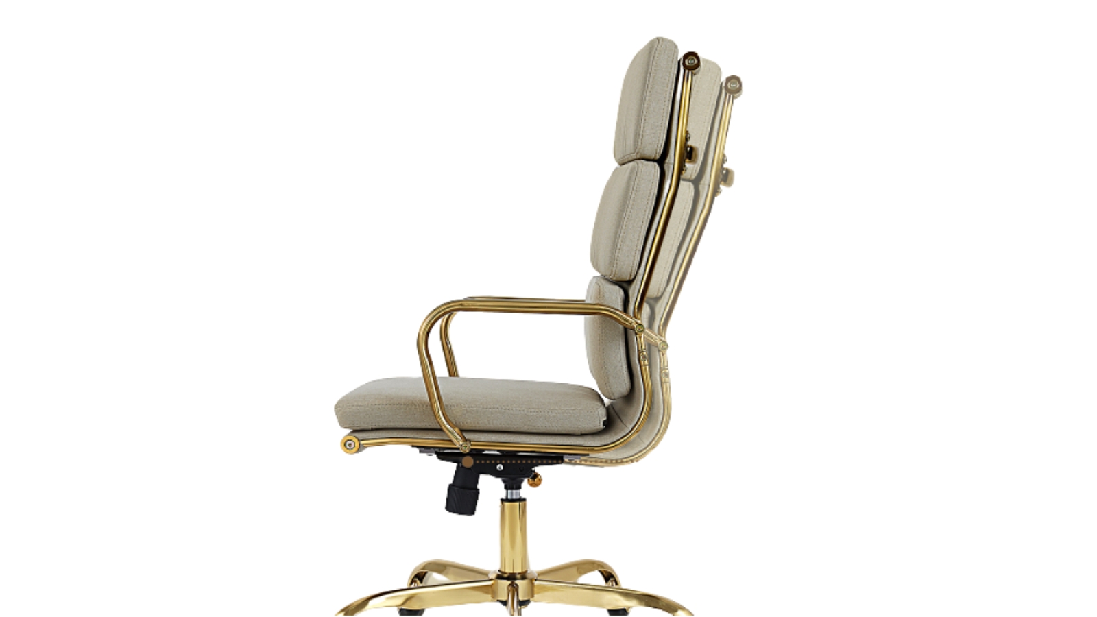 Furb Fabric High Back Executive Office Chair - Gold Beige | Harvey Norman