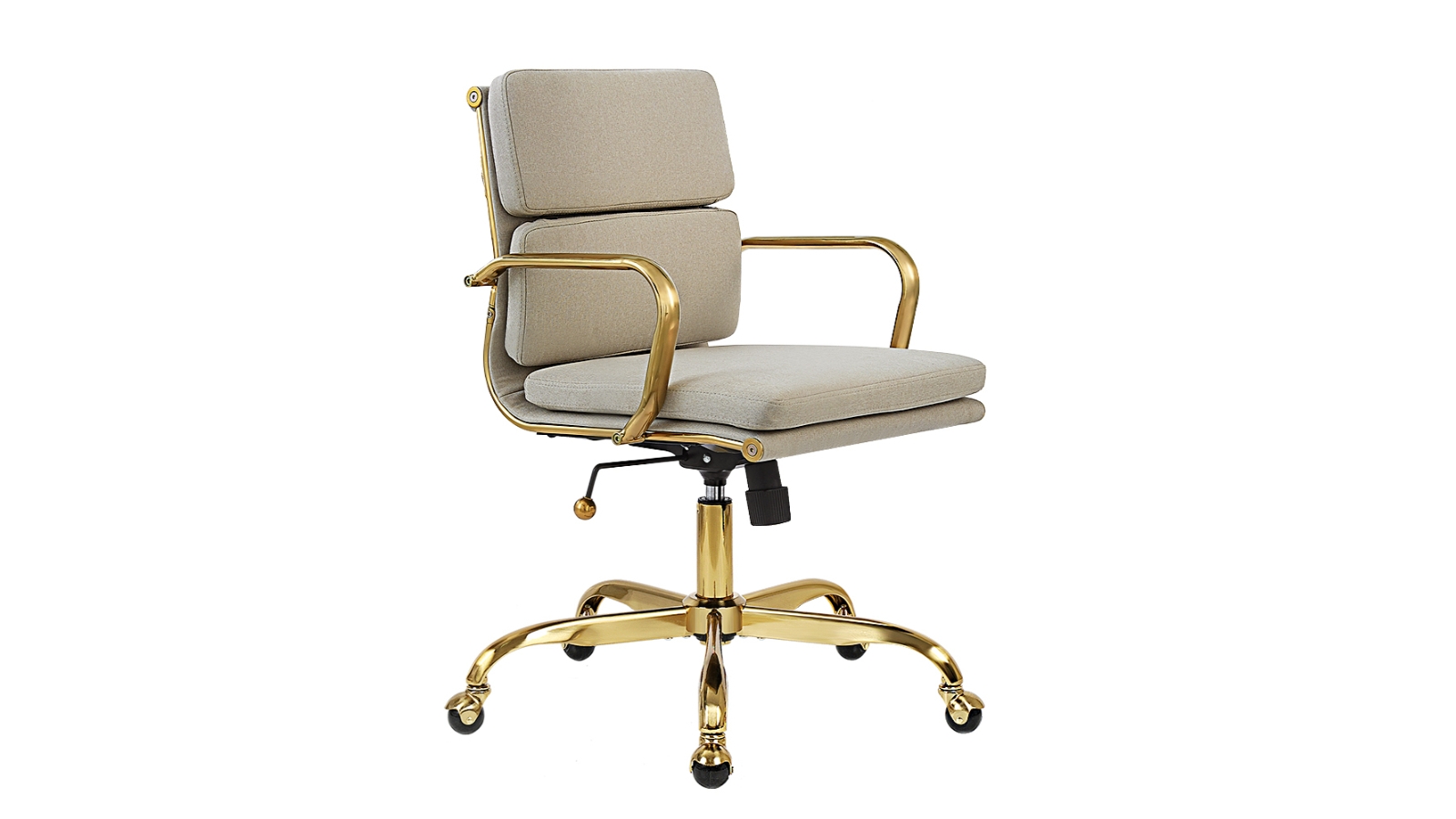 Furb Fabric Mid Back Executive Office Chair - Gold Beige | Harvey Norman