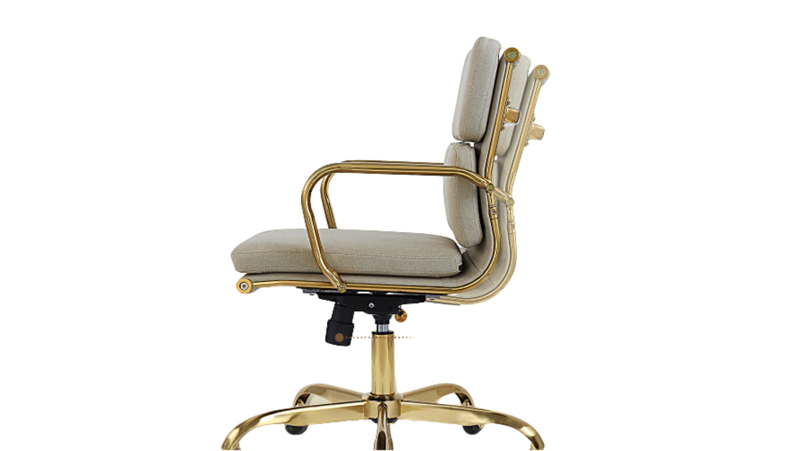 Furb Fabric Mid Back Executive Office Chair - Gold Beige | Harvey Norman