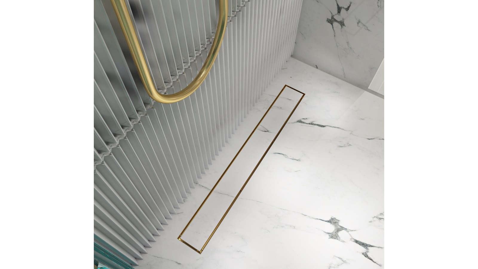 Linsol EzyFlow 800 Tile Insert Channel Grate - Brushed Brass | Harvey ...