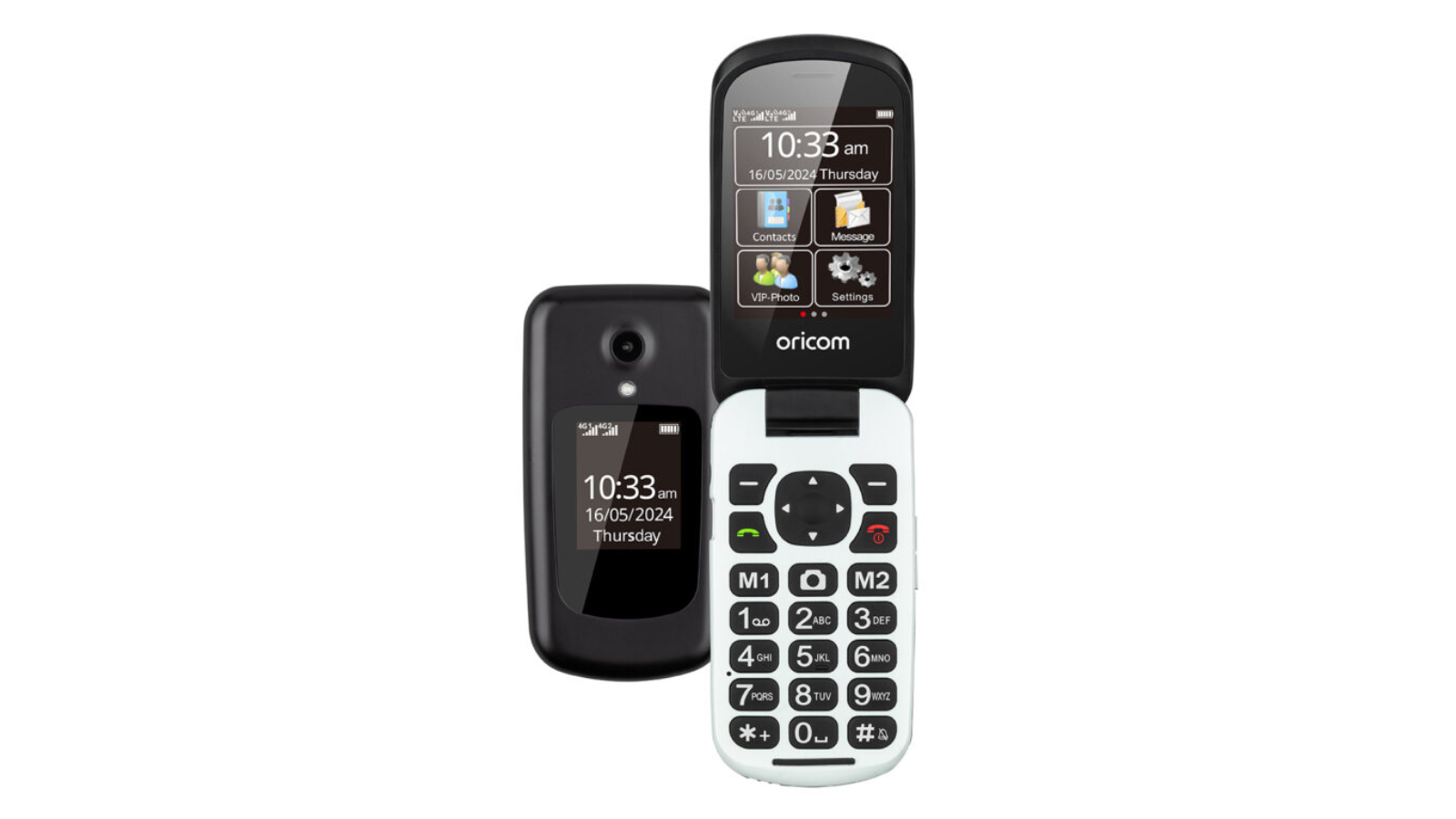 Oricom EZY7510 Flip Mobile Phone with SOS Emergency Button | Harvey Norman