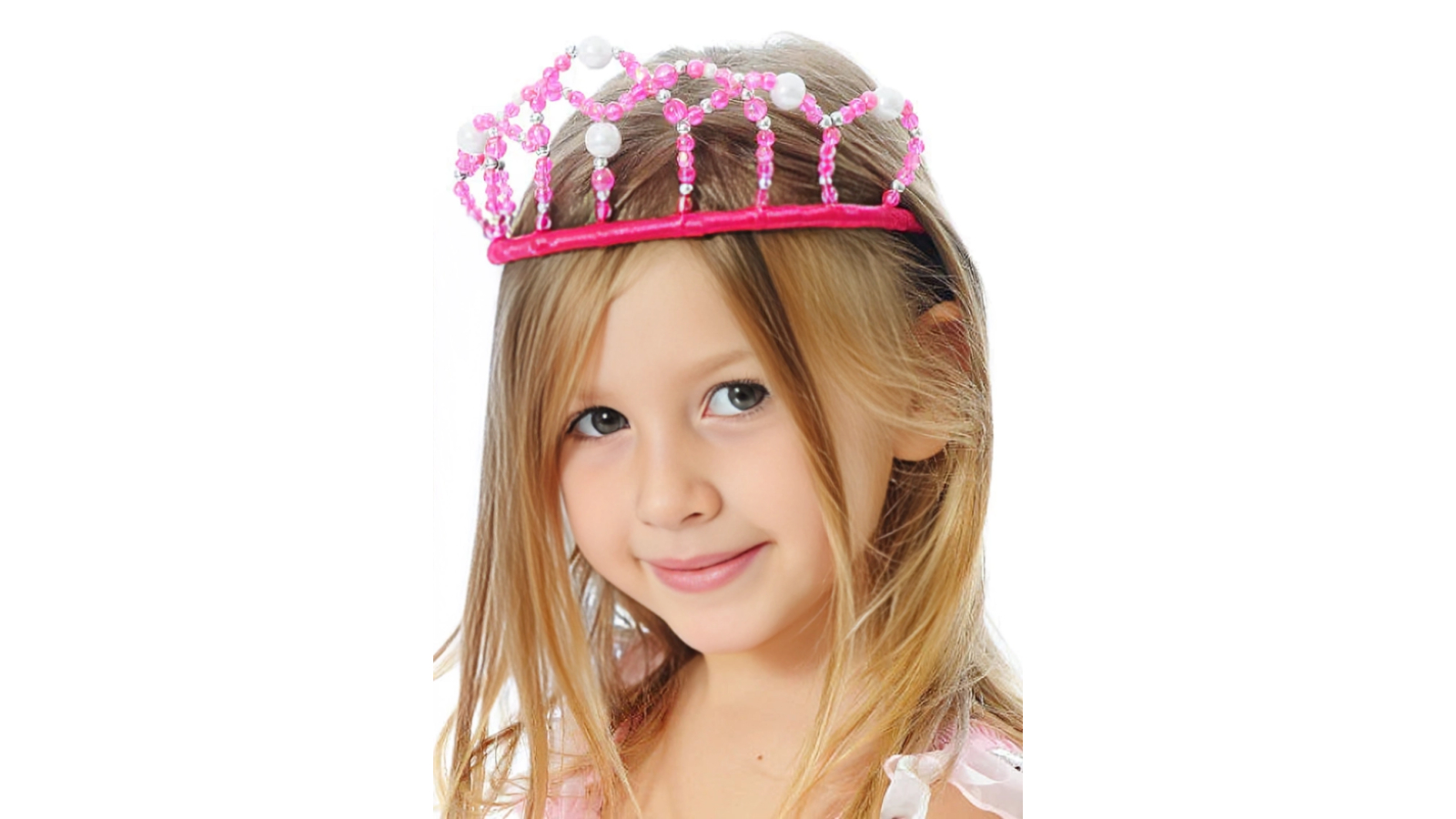 Lets Dress Up Princess Pearl Tiara - Hot Pink | Harvey Norman