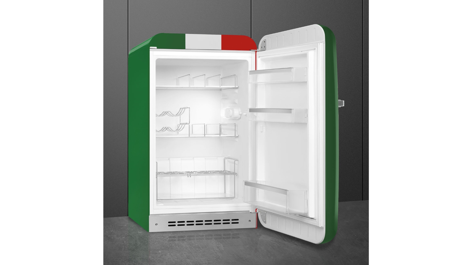 Smeg 135L 50's Style Retro Right Hinge Bar Fridge - Italian Flag ...