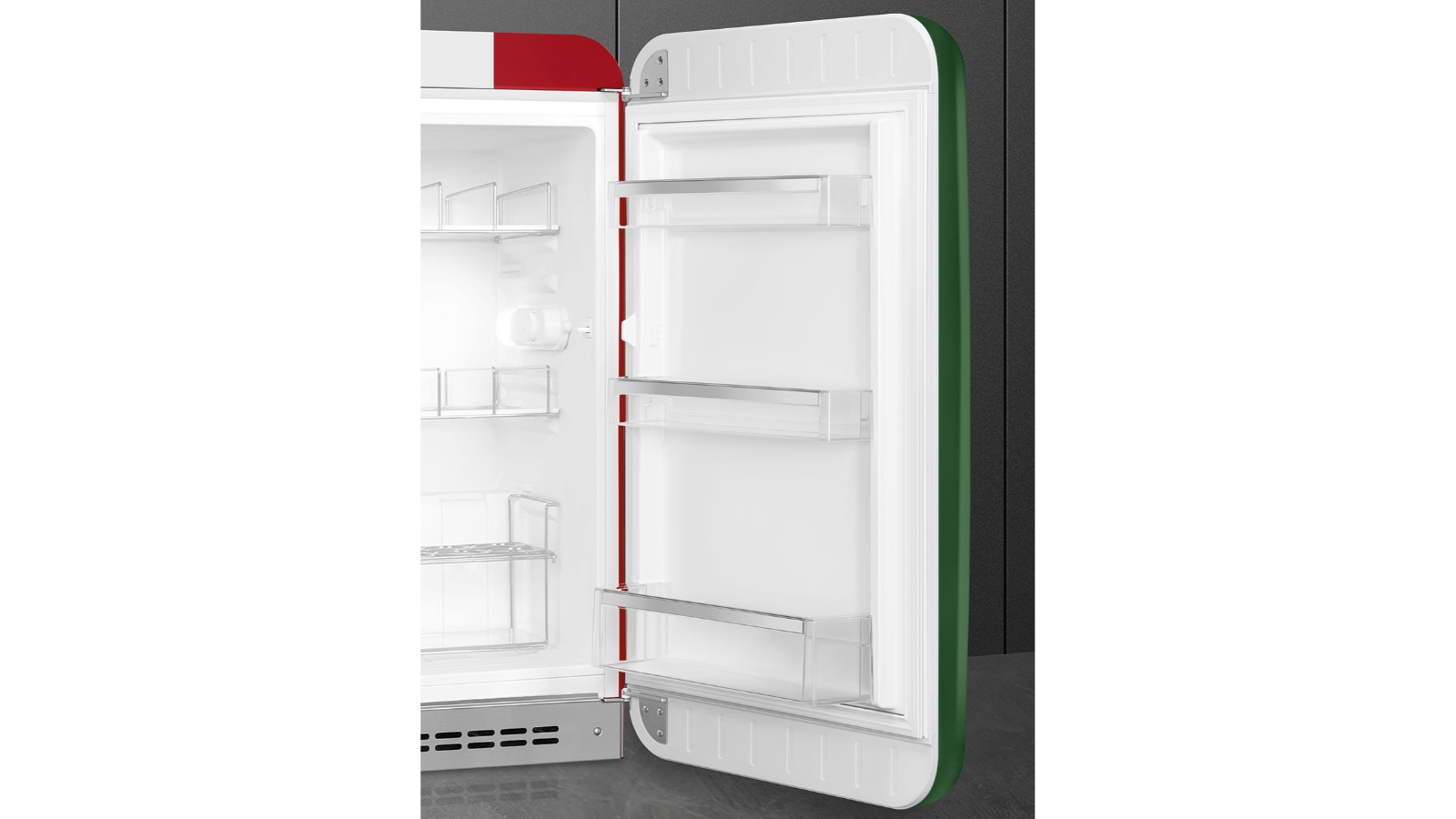 Smeg 135L 50's Style Retro Right Hinge Bar Fridge - Italian Flag ...