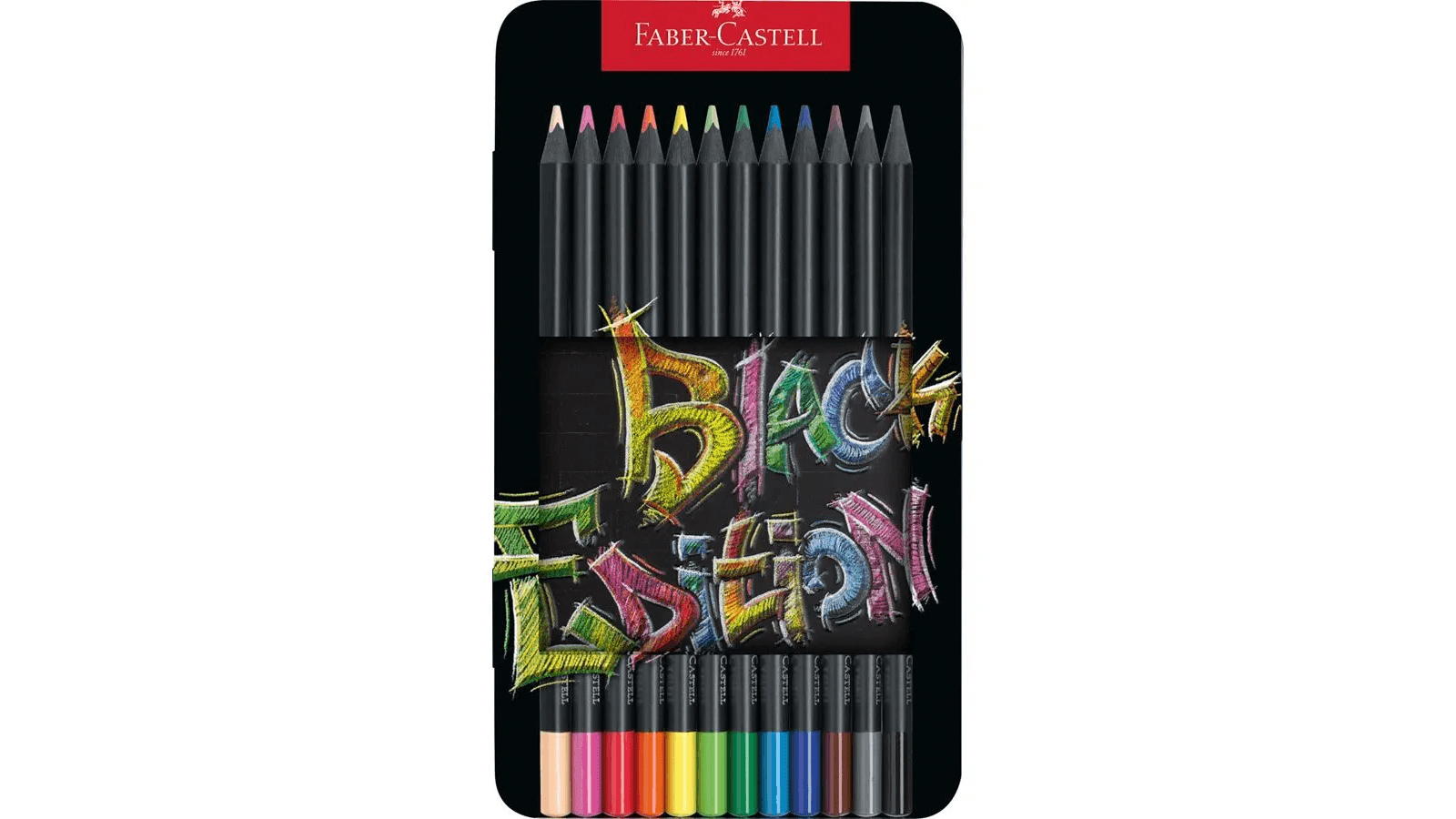 Faber Castell Pack of 12 Black Edition Colour Pencil | Harvey Norman