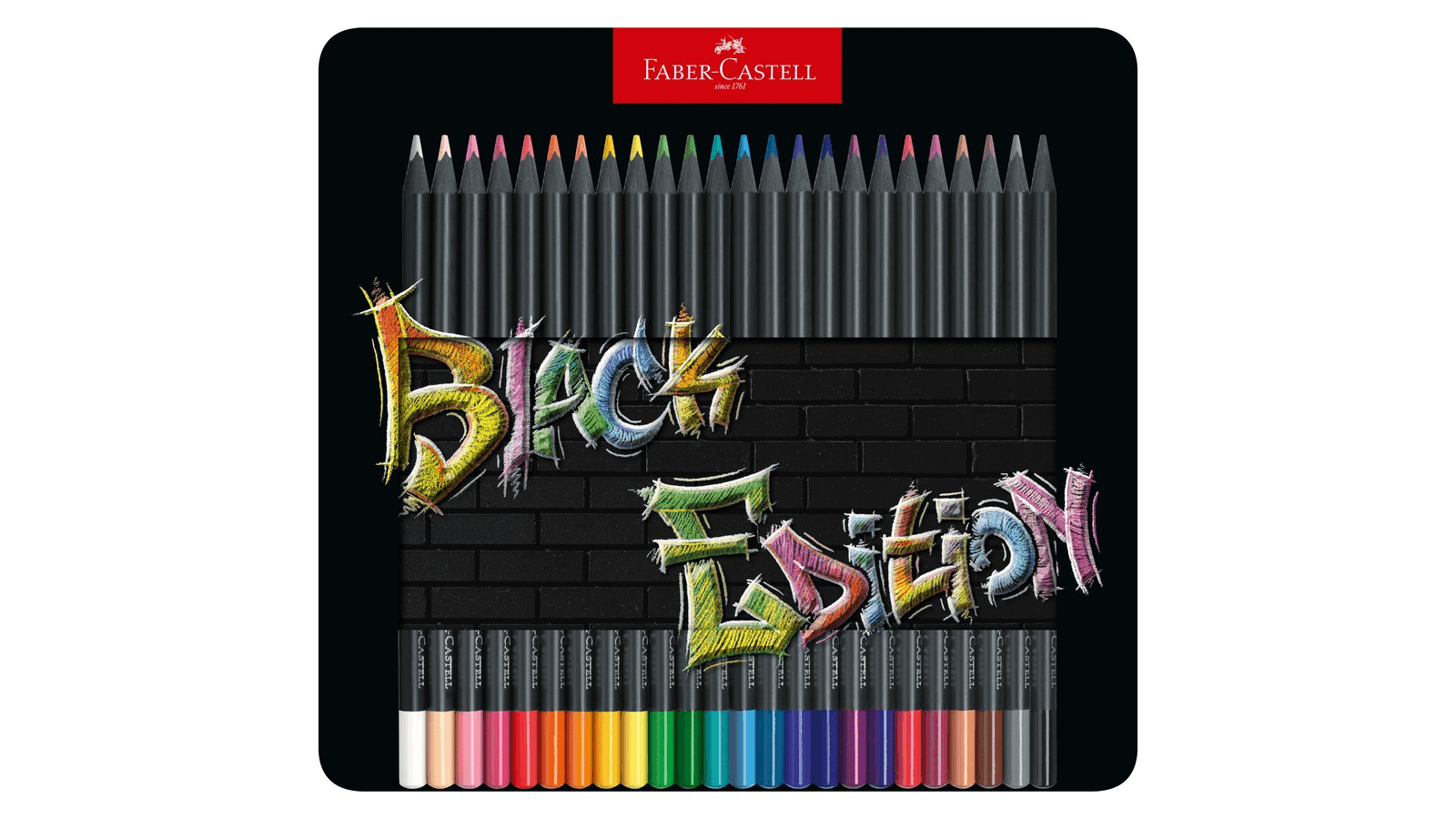 Faber Castell Pack of 24 Black Edition Colour Pencil | Harvey Norman