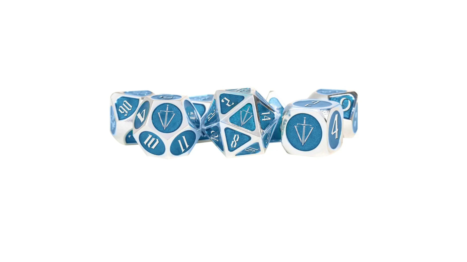 Fanroll By Metallic Dice Games Tales of the Valiant Metal Silver Dice ...